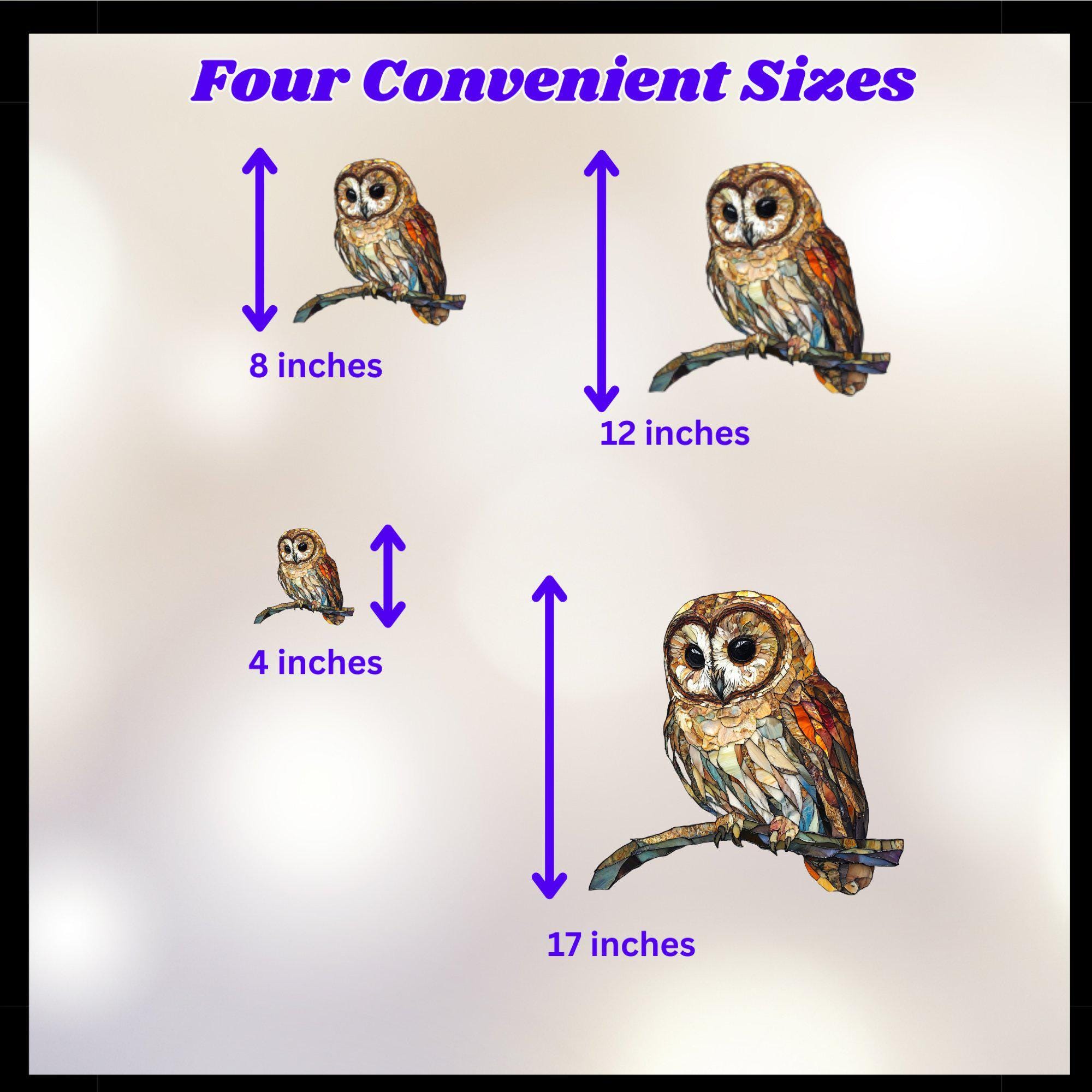 Barred Owl Window Cling Sticker Decal Window Film Gift for Bird Lovers ...