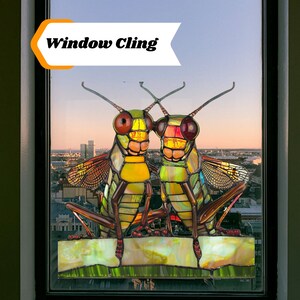 Crickets Adorable Stained Glass Window Cling Sticker Decal Vinyl Window ...