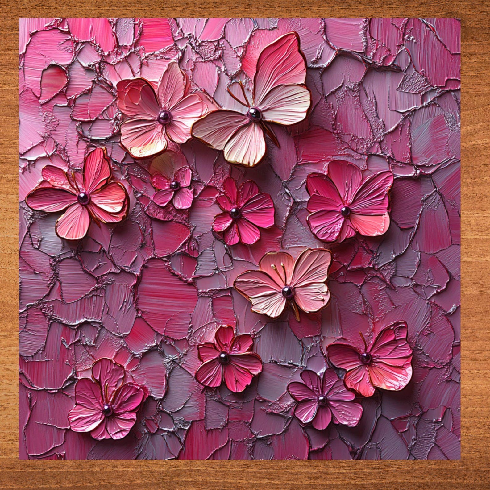 Coquette Bows Pink Ceramic Art Tile Stained Glass Look Glossy Bookshelf ...
