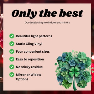 Shamrock Collection of Shamrocks Stained Glass Window Cling to ...