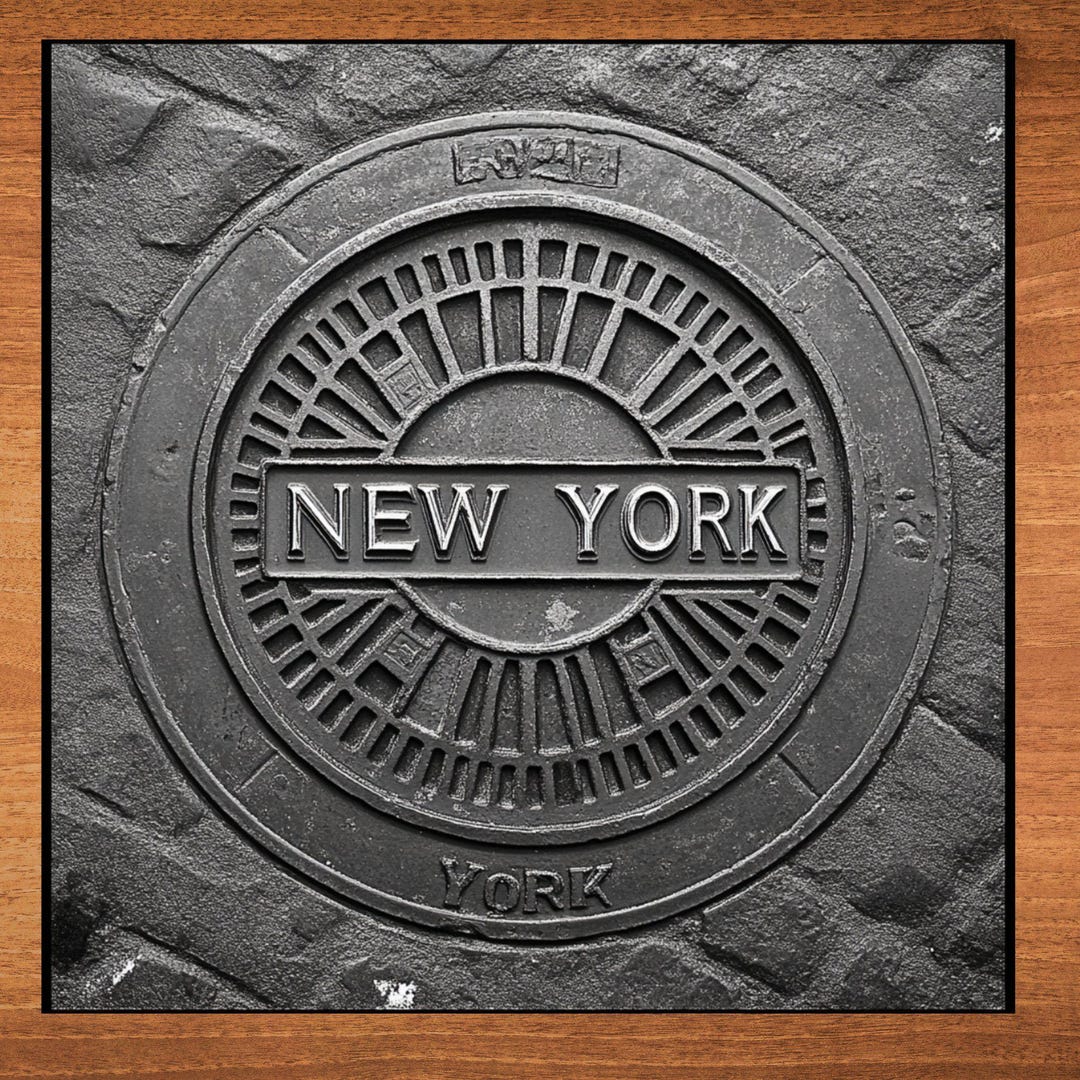 New York Manhole Cover Decorative Tile Ceramic Art Tile Wall Decor ...
