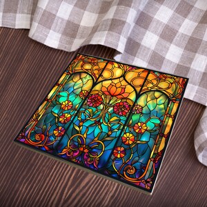 Victorian Window Ceramic Tile Wall Art Decorative Tile Unique Home ...