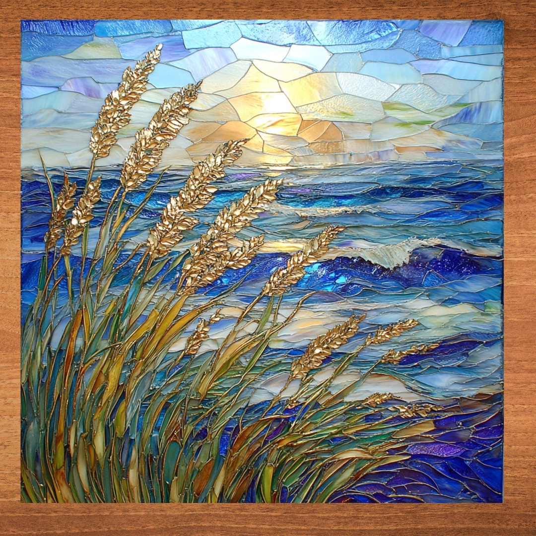 Sea Ots Ceramic Tile Art Book Nook Bookshelf Coffee Table Wall Decor ...