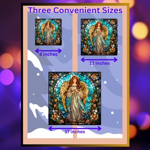 Angel Stained Glass Window Cling Religious Art Christian Art Faux ...