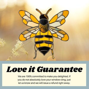 Bumblebee Stained Glass Window Cling Decal Sticker Window Film Reusable ...