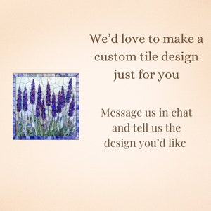 Lavender Stained Glass Look Art on Glossy Ceramic Tile Tileful Artful ...