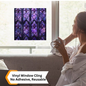 Emperors Robe Stained Glass Window Cling Gothic Decor Sticker Decal ...