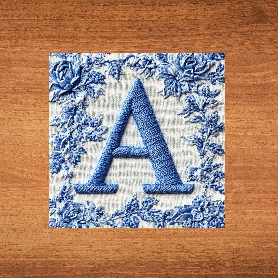 A Letter Monogram Ceramic Art Tile Grandmillennial Style Decor Home Art ...