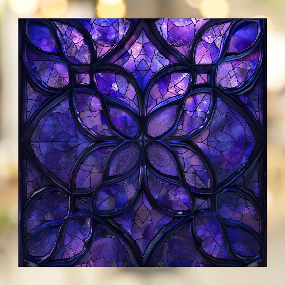 Emperors Robe Stained Glass Window Cling Gothic Decor Sticker Decal ...