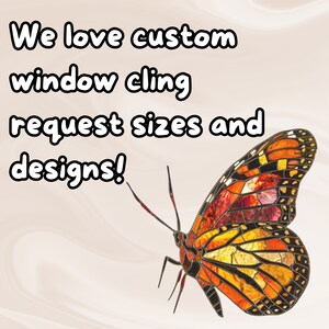 Monarch Butterfly Stained Glass Window Cling - Etsy