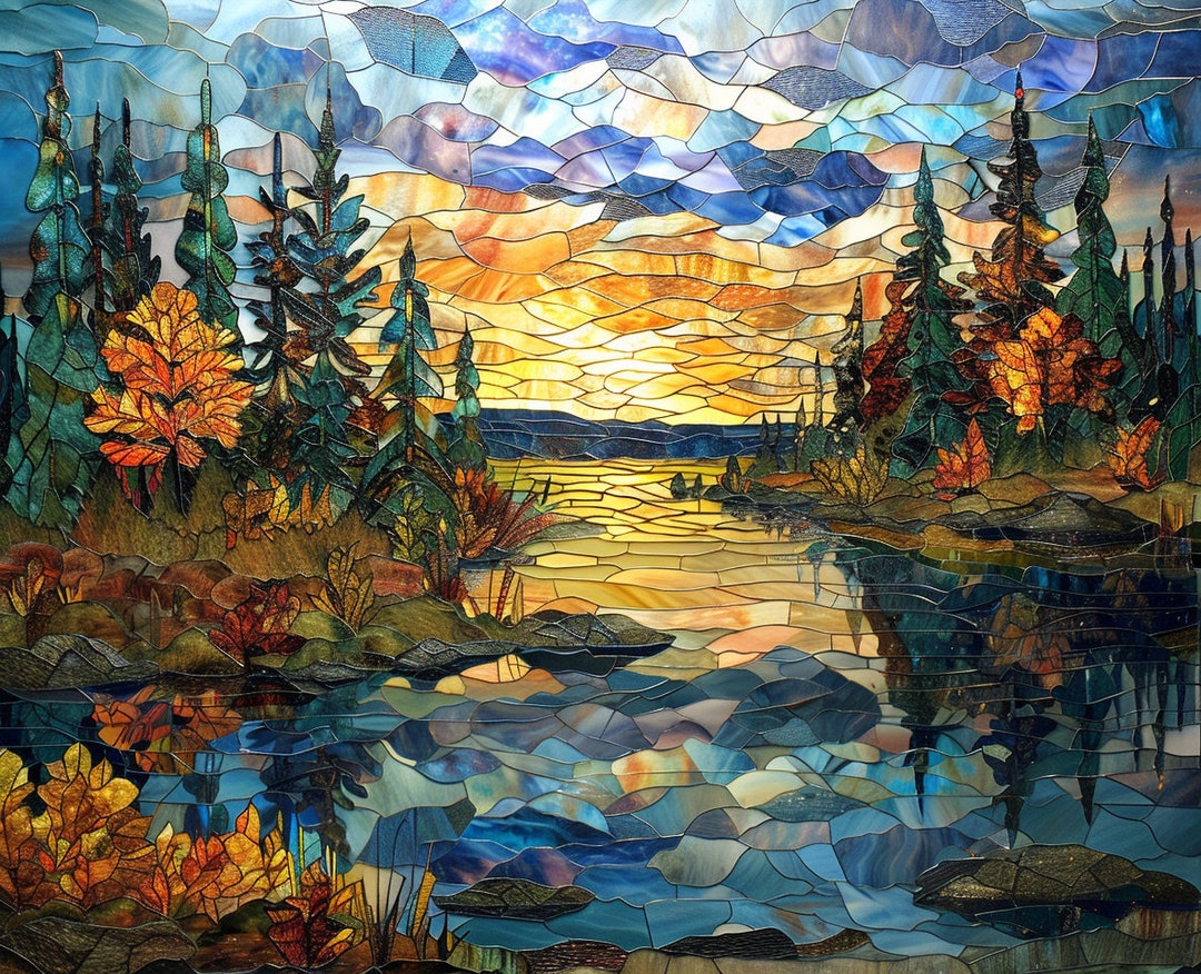 Voyageurs National Park Jigsaw Puzzle, Beautiful Stained Glass Look ...