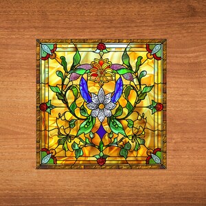 Victorian Yellow Window Ceramic Wall Art Decorative Tile Unique Home ...