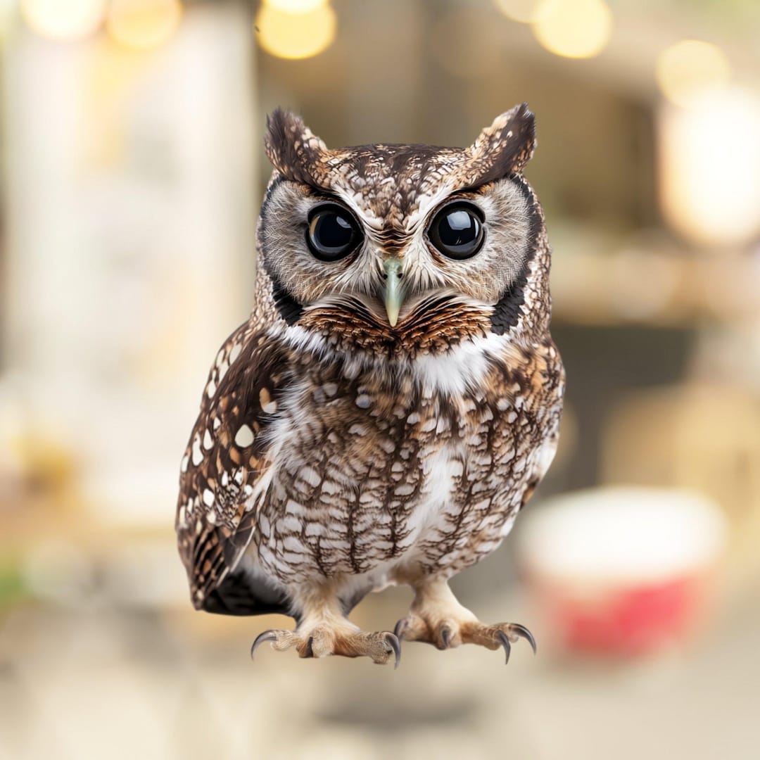 Eastern Screech Owl Window Cling Sticker Decal Window Film Gift for ...