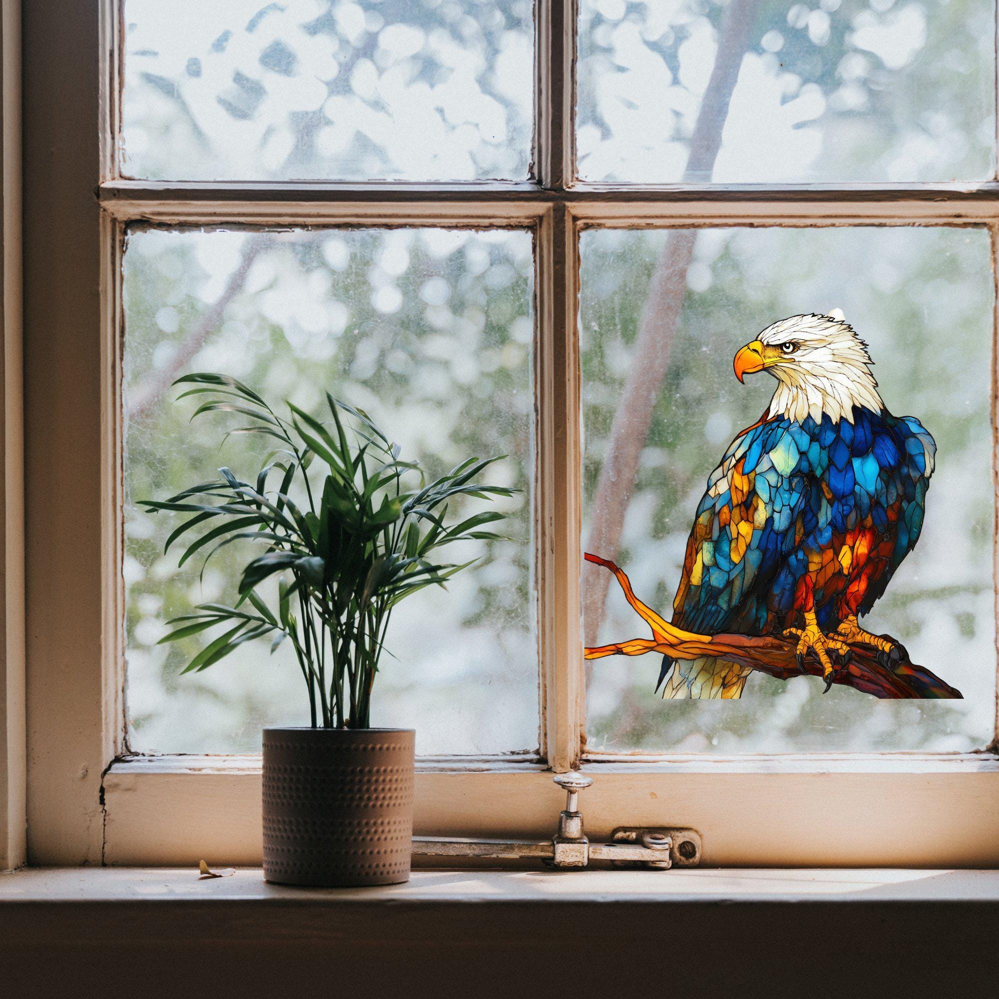 Bald Eagle Window Cling Sticker Decal Window Film Gift for Bird Lovers ...