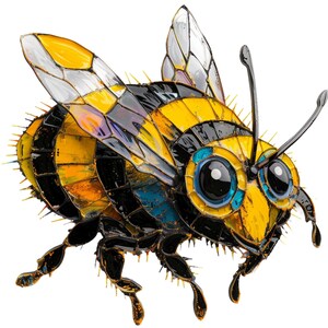 Bumblebee Stained Glass Window Cling Sticker Decal Vinyl Window Film ...