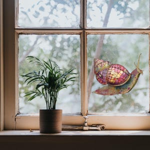 Cone Snail Window Cling Stained Glass Look Decal Sticker Window Film No ...