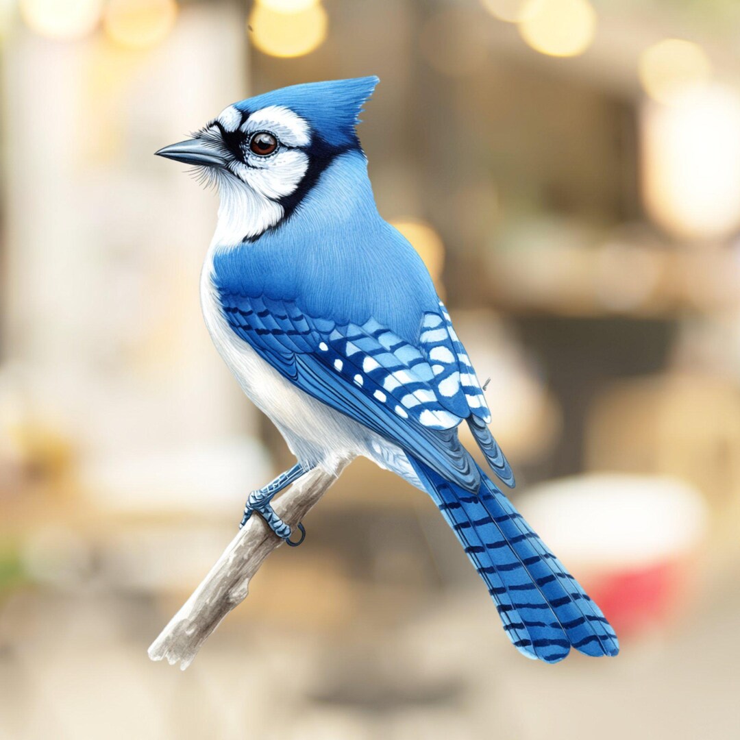Blue Jay Window Cling Sticker Decal Window Film Gift for Bird Lovers ...