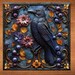 Raven Art Deco Ceramic Art Tile Decorative Glossy Tile for Bookshelf ...