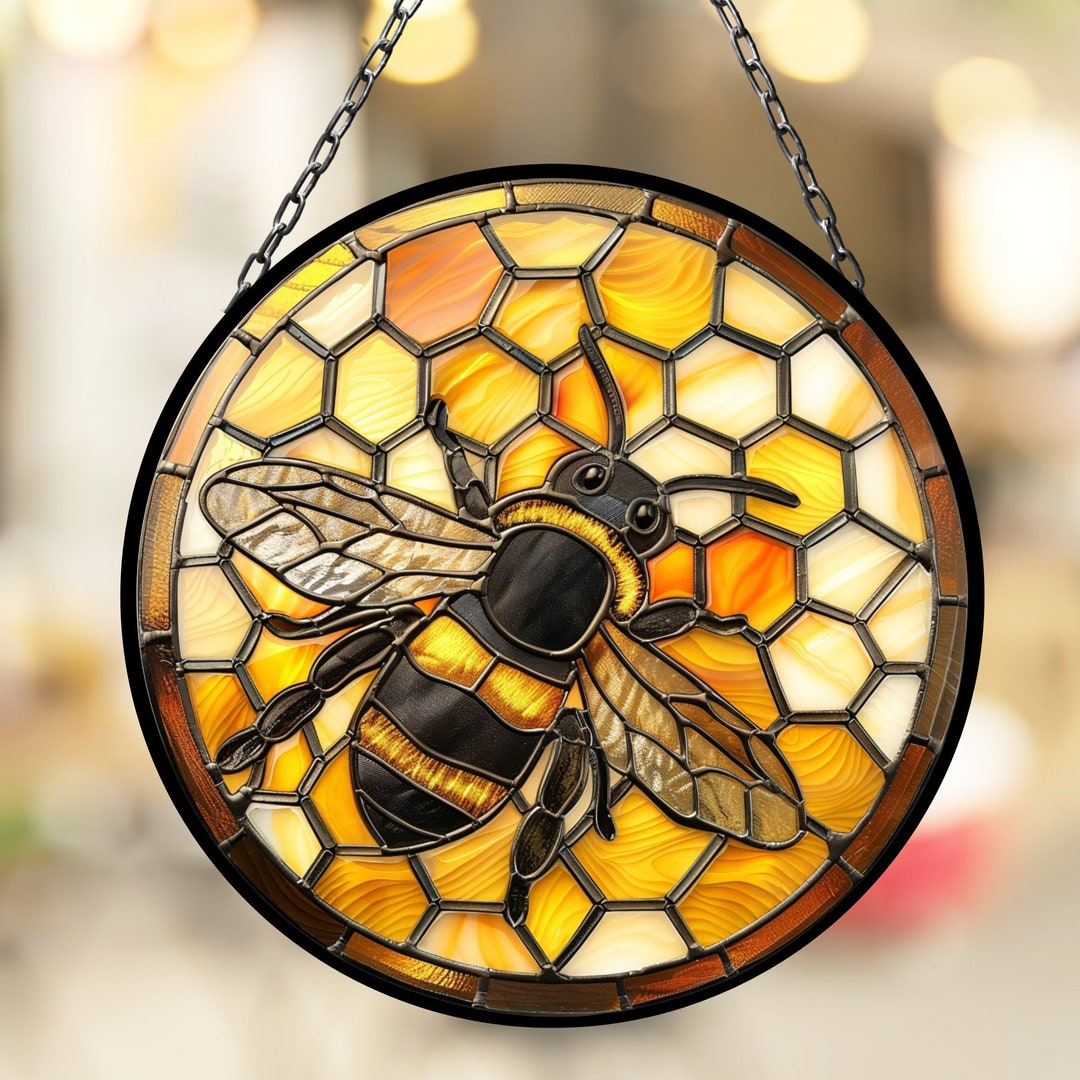 Bumblebee Honey Suncatcher Window Decor Artful Gift for Mothers Day ...
