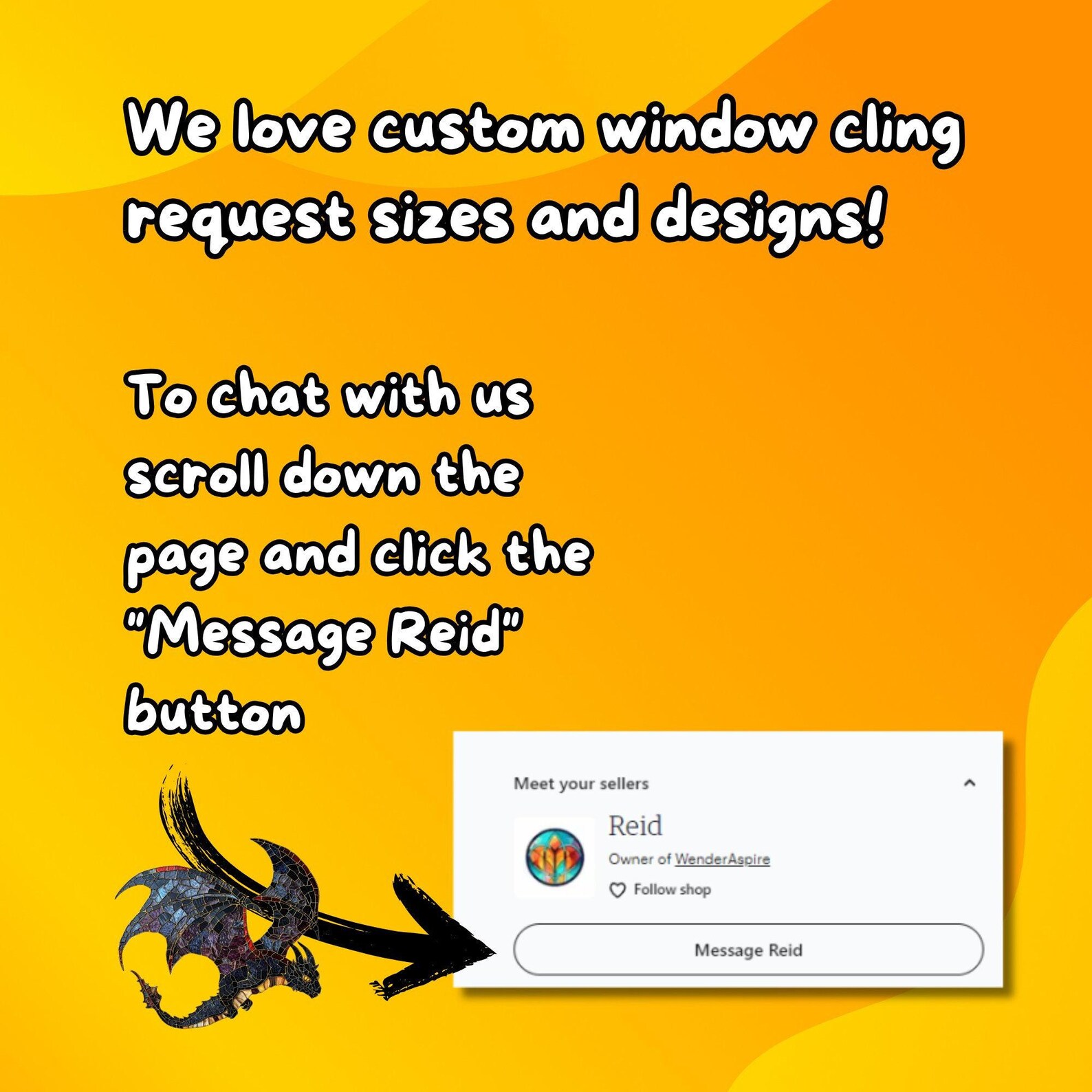 Dragon Stained Glass Window Cling Decal Sticker Window Film Dragoncore ...