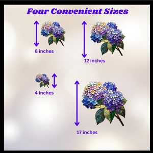 Hydrangea Stained Glass Window Cling Beautiful Flower Window Artwork ...