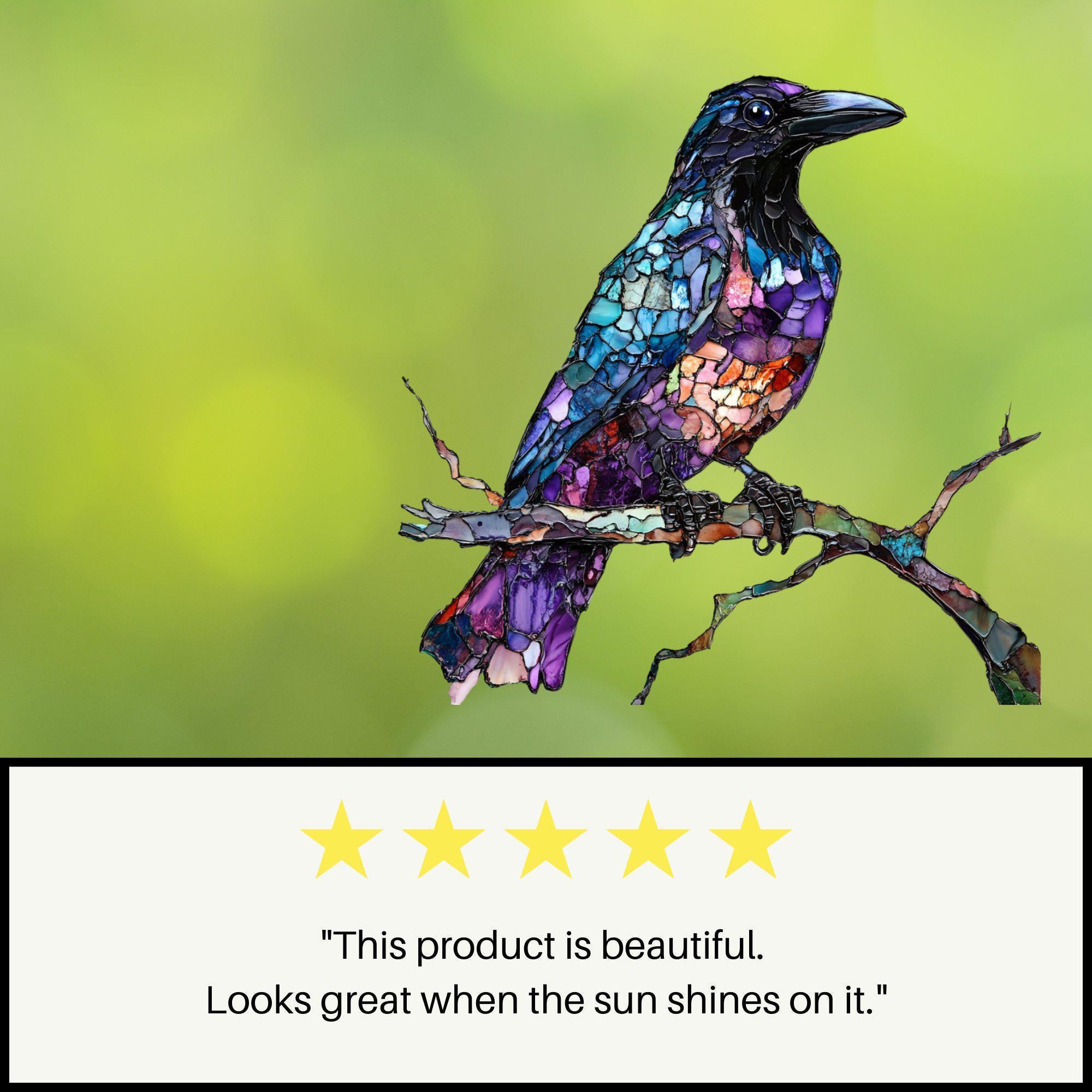American Crow Bird Window Cling No Adhesive, Easy to Place and Reuse ...