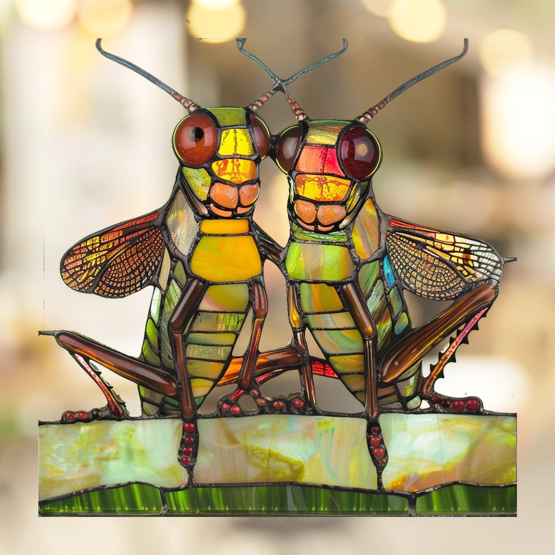 Crickets Adorable Stained Glass Window Cling Sticker Decal Vinyl Window ...