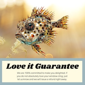 Pufferfish Stained Glass Window Cling Window Sticker Decal - No ...