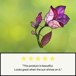 Cyclamen Stained Glass Window Cling Beautiful Flower Window Artwork ...