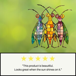 Crickets Stained Glass Window Cling Sticker Decal Vinyl Window Film Bug ...