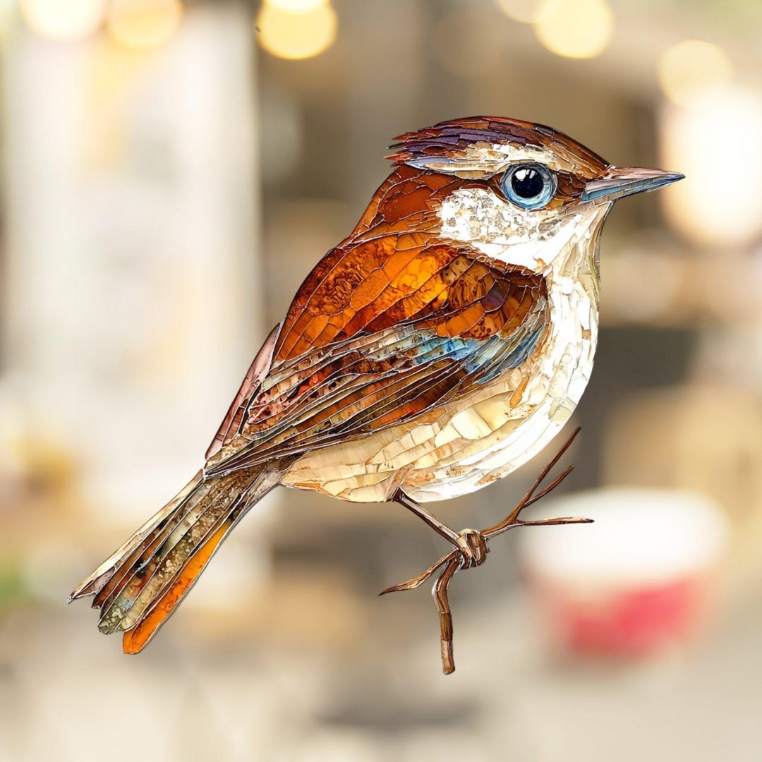 Carolina Wren Window Cling Sticker Decal Window Film Gift for Bird ...