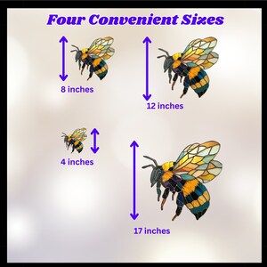 Bumblebee Stained Glass Window Cling Decal Sticker Window Film Reusable ...