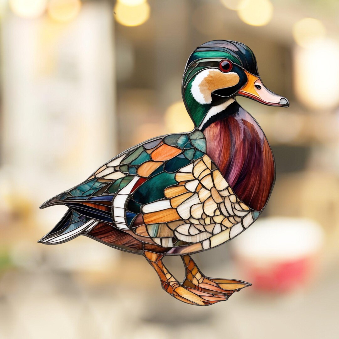 Wood Duck Bird Window Cling No Adhesive, Easy to Place and Reuse ...