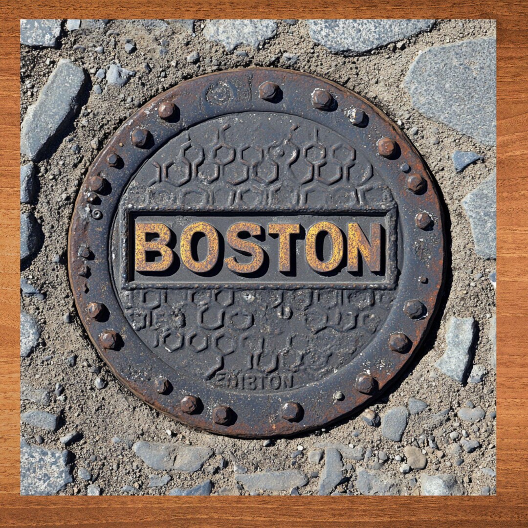 Boston Manhole Cover Decorative Tile Ceramic Art Tile Wall Decor ...