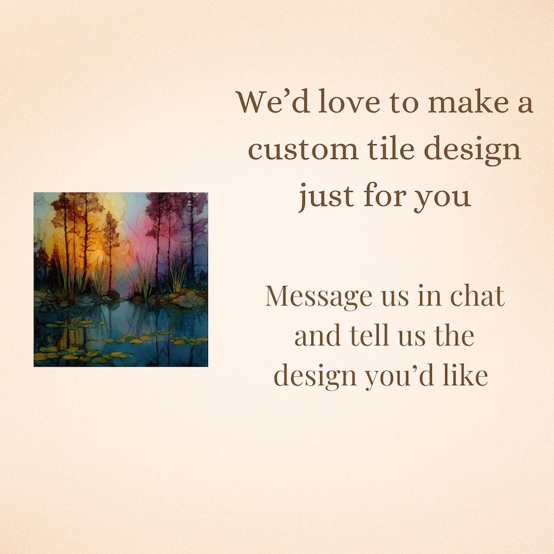 Mystical Autumn Pond Decorative Art Tile - Ceramic Tile Infused With ...
