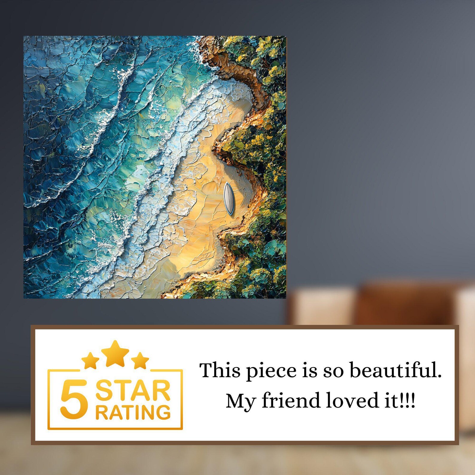 Beach Surfboard Decorative Tile Ceramic Art Tile Wall Decor Bookshelf ...
