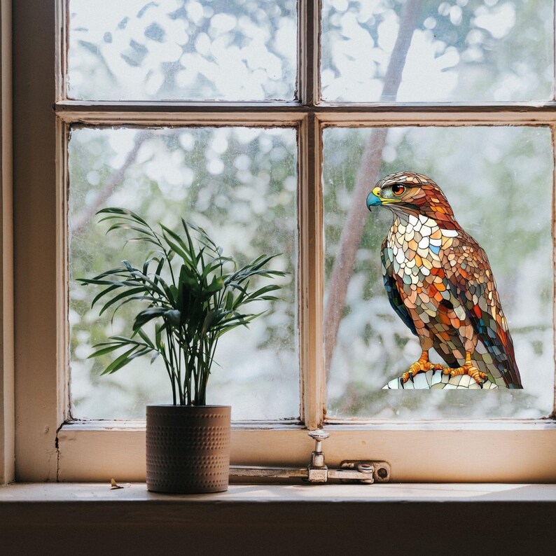 Coopers Hawk Window Cling Sticker Decal Window Film Gift for Bird ...