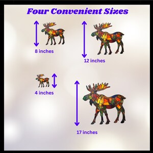Moose Stained Glass Window Cling Window Sticker Decal Film With Vibrant ...