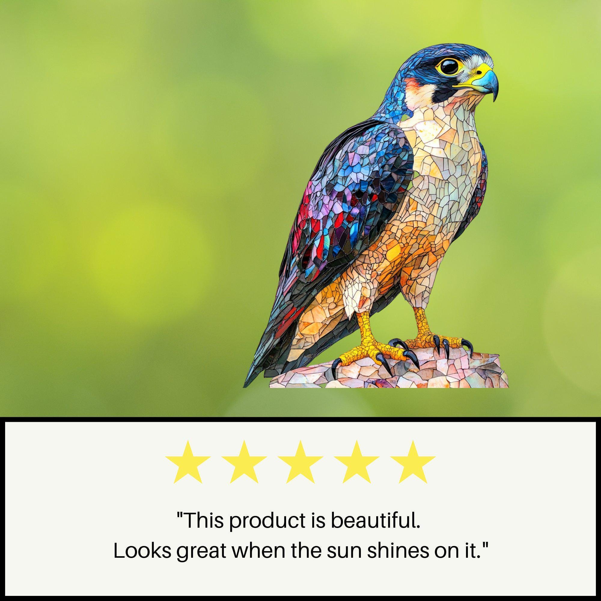 Peregrine Falcon Window Cling Sticker Decal Window Film Gift for Bird ...