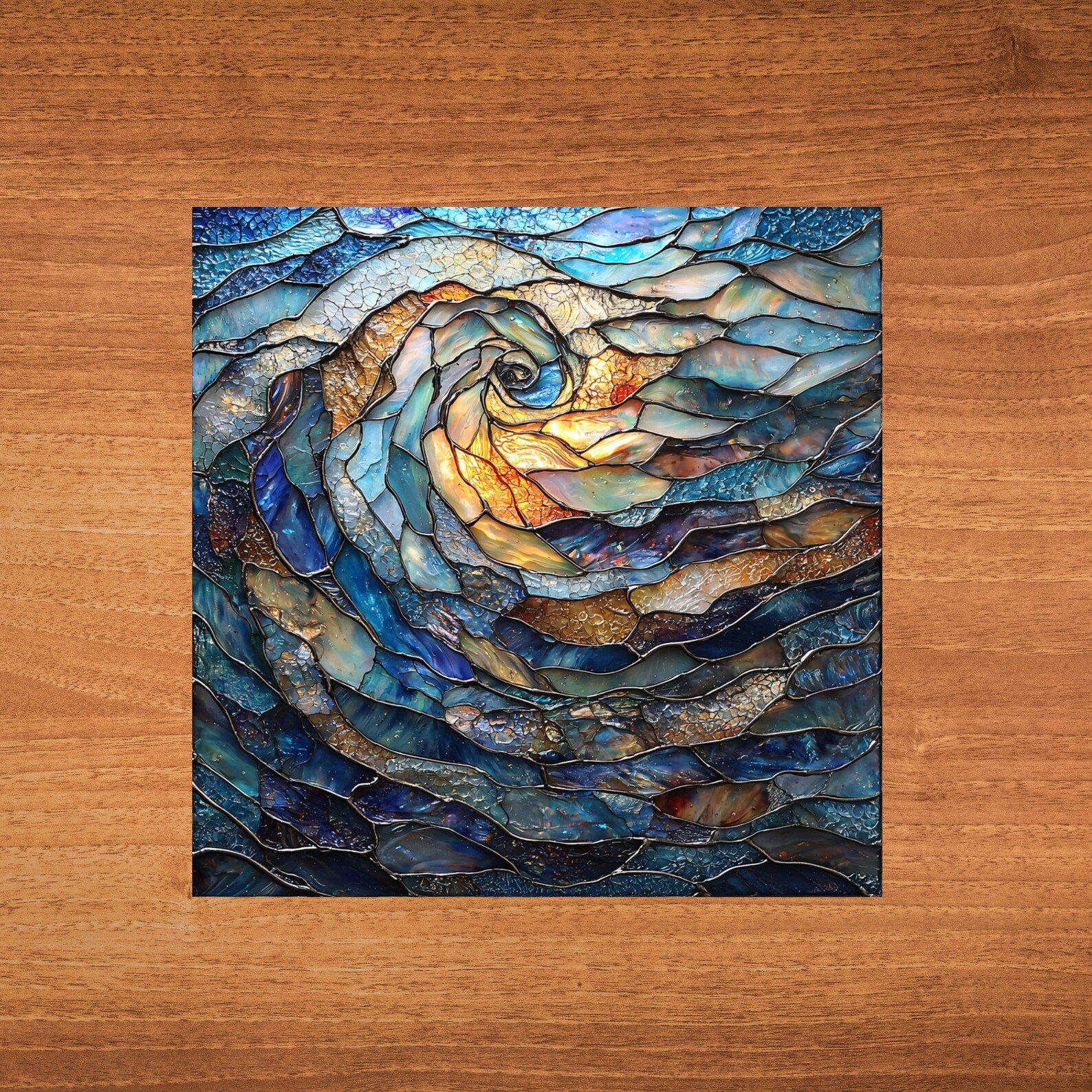 Abalone Stone Ceramic Art Tile Decor for Kitchen Bedroom Bookshelf Book ...