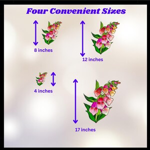 Foxglove Stained Glass Window Cling Beautiful Flower Window Artwork ...