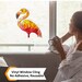 Flamingo Stained Glass Window Cling Decal Sticker Vinyl Window Film ...