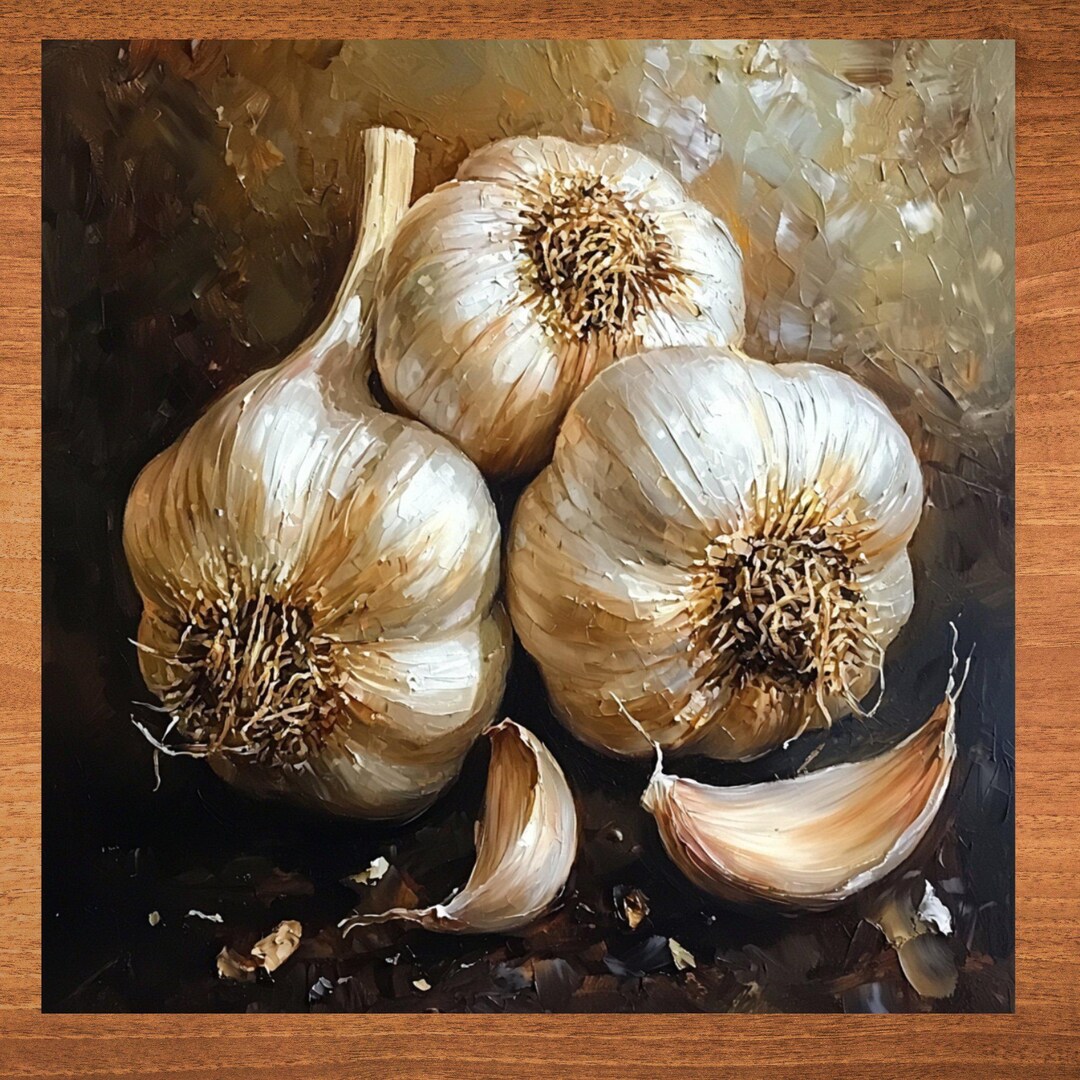 Garlic Rembrandt Ceramic Art Tile Decor for Bookshelf Book Nook Wall ...