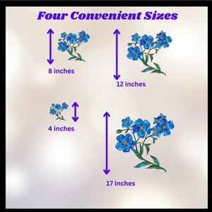 Forget Me Not Stained Glass Window Cling Beautiful Flower Window ...