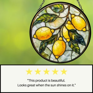 Lemons on the Branch Suncatcher for Window Decor Gift for Mothers Day ...