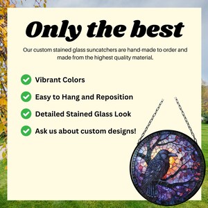 Raven in Tree Suncatcher Window Decor Artful Gift for Mothers Day ...