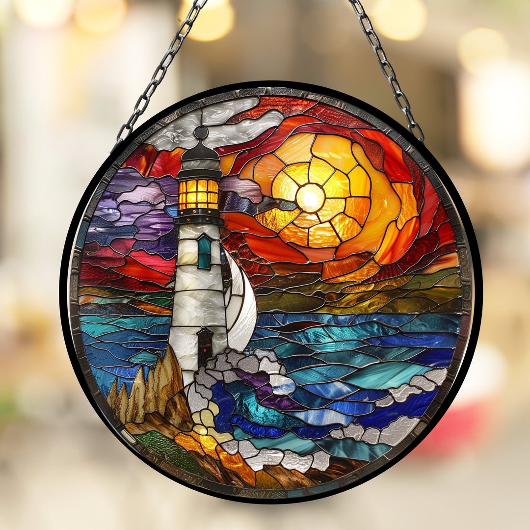Lighthouse Suncatcher for Window Decor Gift for Mothers Day Birthday ...