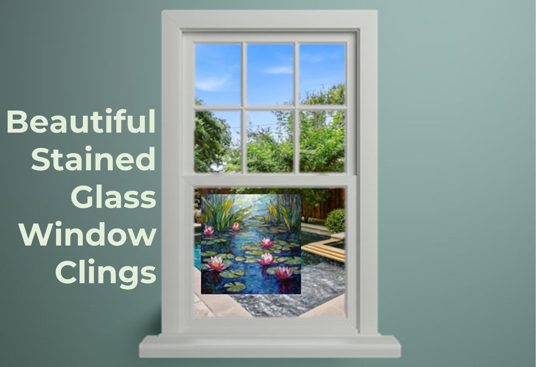 Colorful Gothic Stained Glass Window Cling Gothic Faux Stained Glass ...