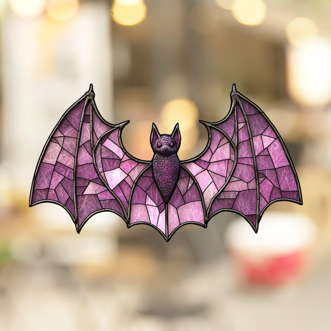 Pink Bat Window Cling Sticker Pink Halloween Decor Coquette Decoration ...