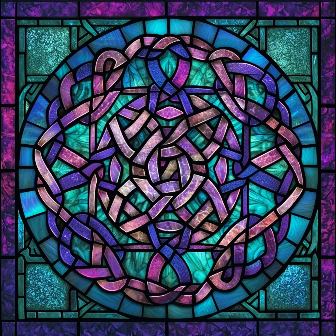 Celtic Pattern Ceramic Wall Art Decorative Tile Unique Home Decor ...